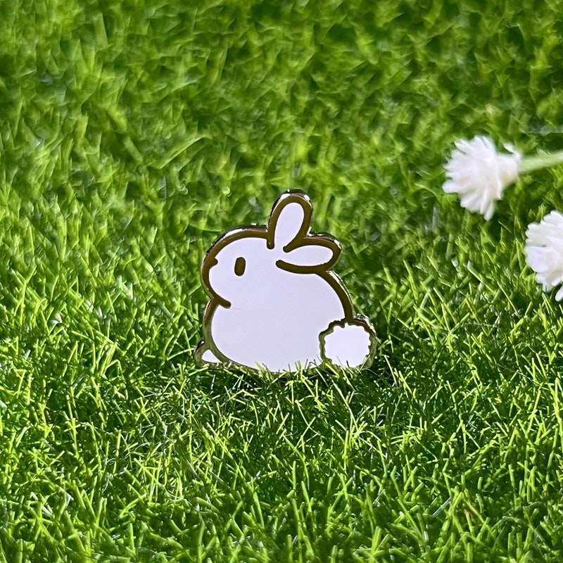 Rabbit Pin - Etsy