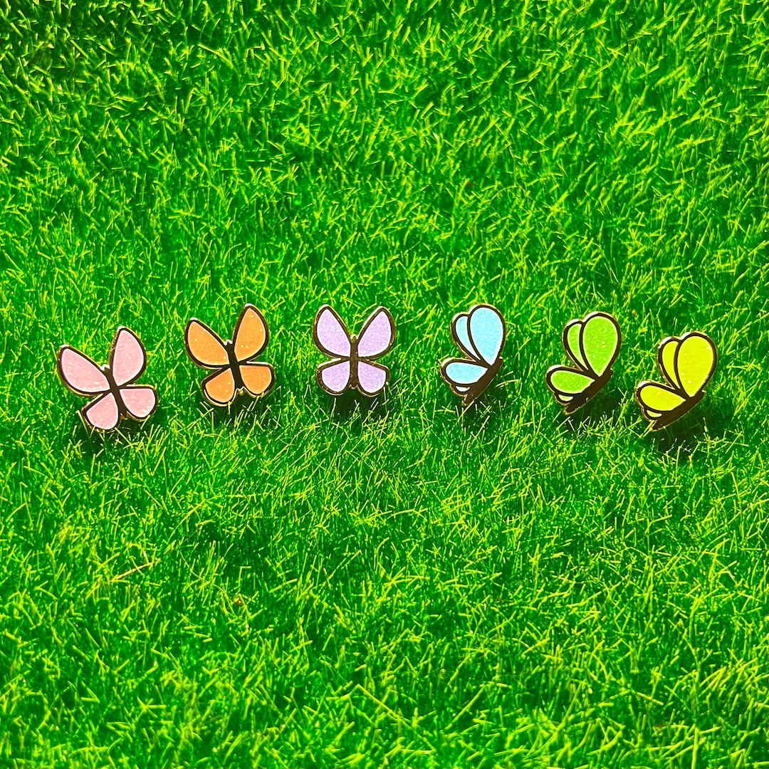 Butterflies Mini Hard Enamel Lapel Pin - Small Board Fillers Sprintime ...