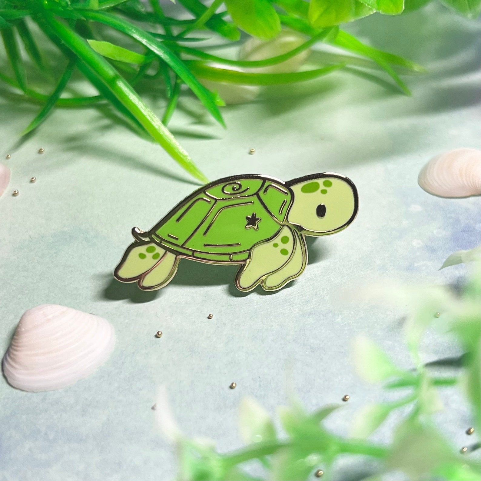 Sea Turtle Hard Enamel Lapel Pin - Cute Kawaii Sea Creature Ocean ...