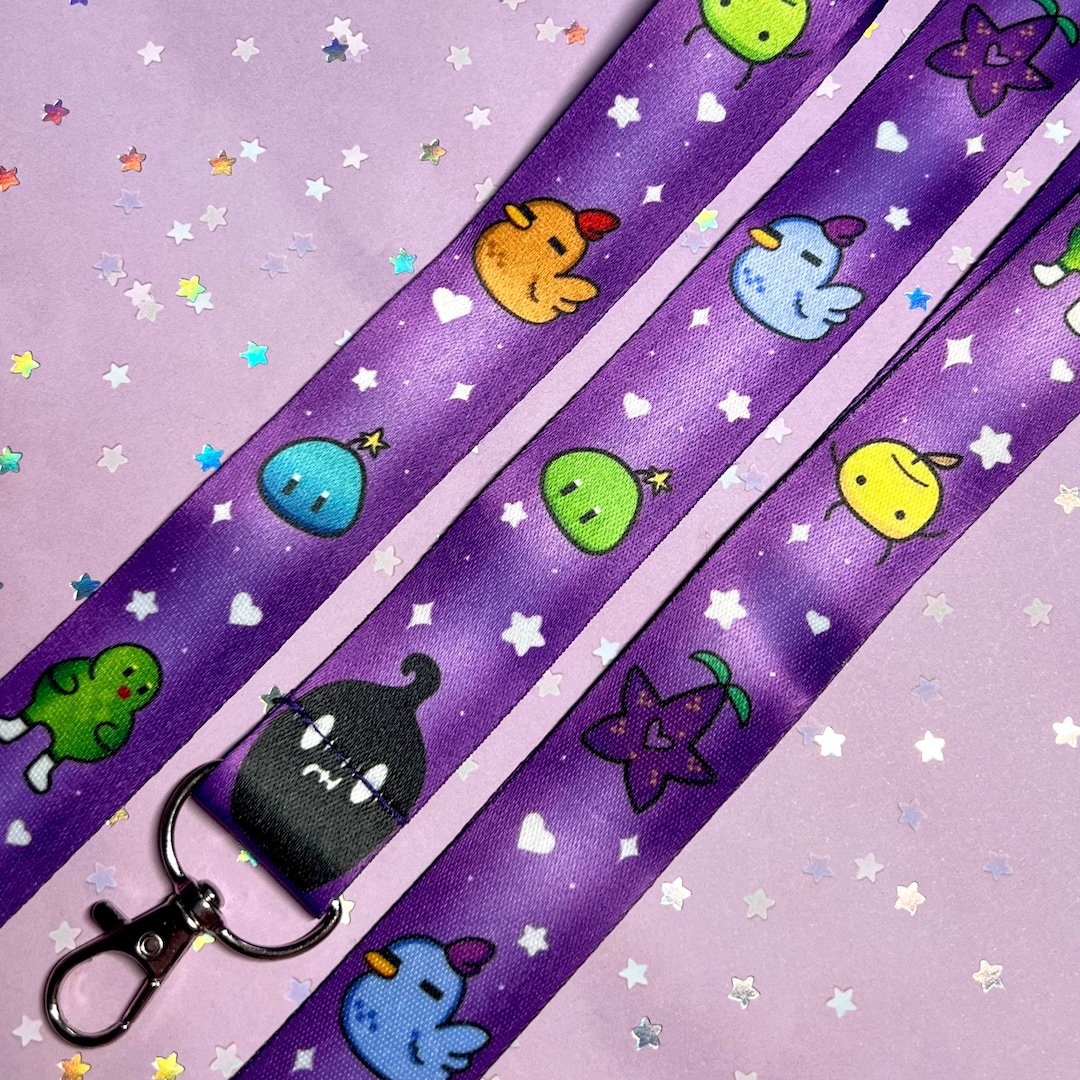 Stardudes 18” XL Lanyard Video Game 8bit Slime Monster Badge Holder ...