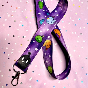 Stardudes 18” XL Lanyard Video Game 8bit Slime Monster Badge Holder ...
