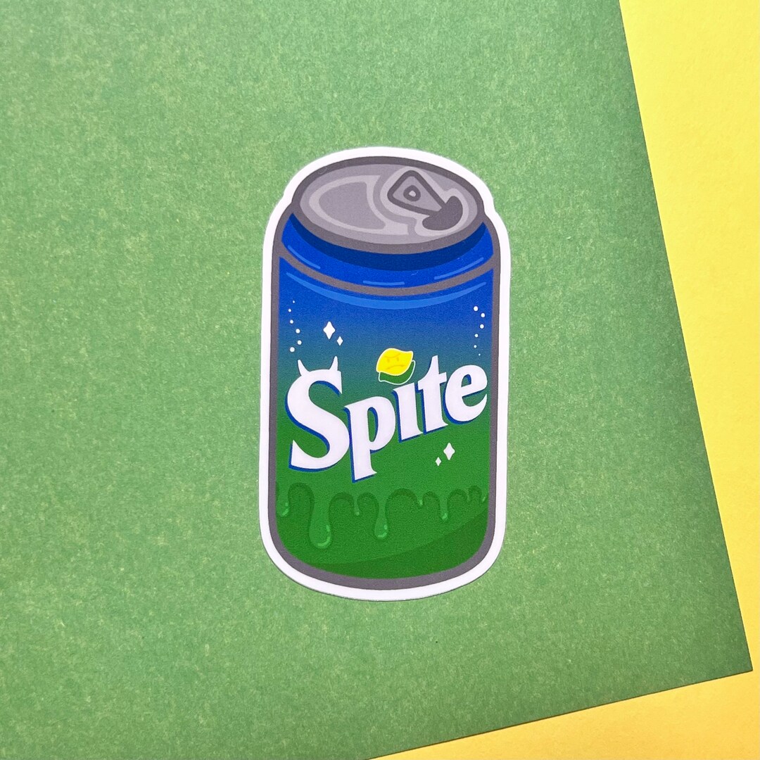 Spite Soda Can 3" Vinyl Sticker - Weather Proof Bumper Sticker Die Cut ...