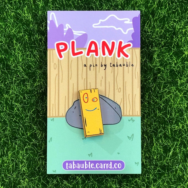 Plank Lapel Pin - Real Wood Badge Cartoon Network Millennial Pin - Etsy
