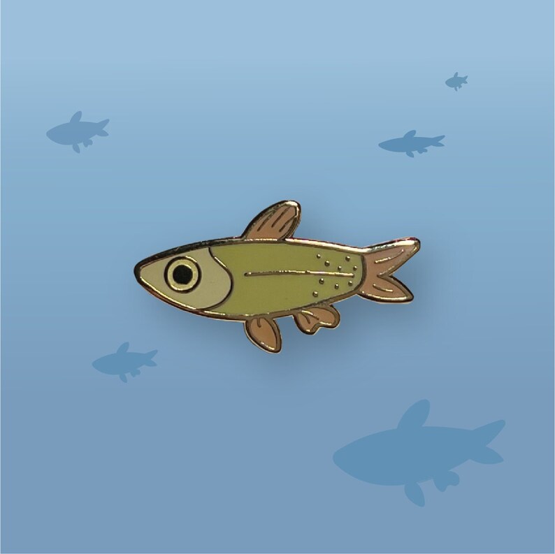 Minnow Hard Enamel Lapel Pin Cute Fish Badge Pin Gifts for - Etsy