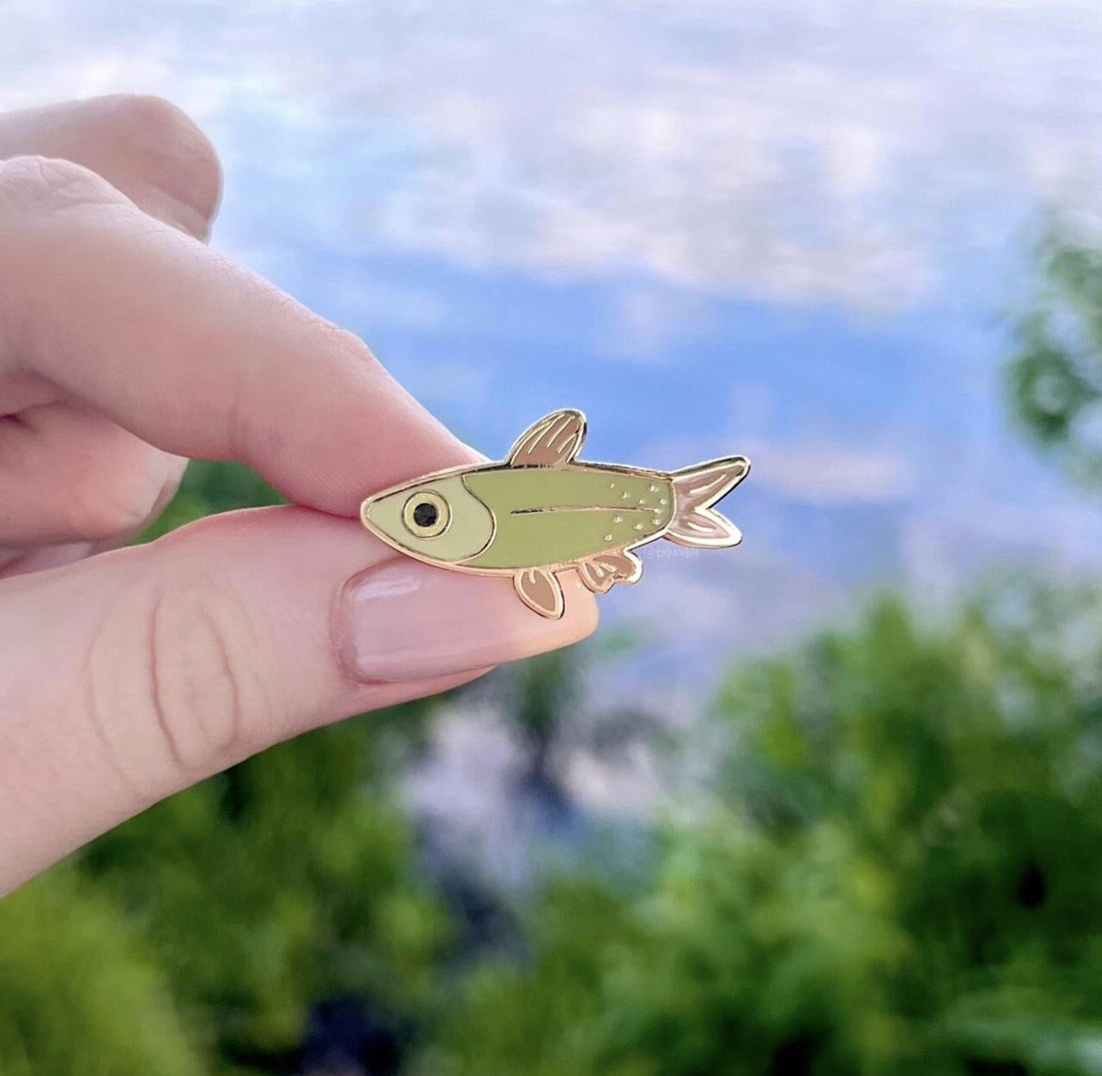 Minnow Hard Enamel Lapel Pin - Cute Fish Badge Pin Gifts for Dad - Etsy