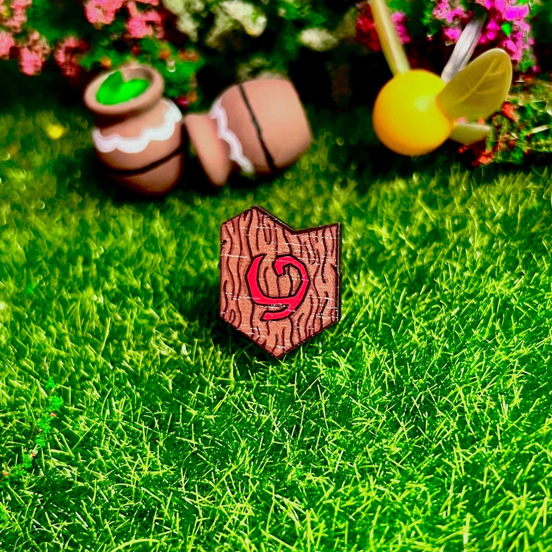 Forest Shield Wooden Pin - Etsy