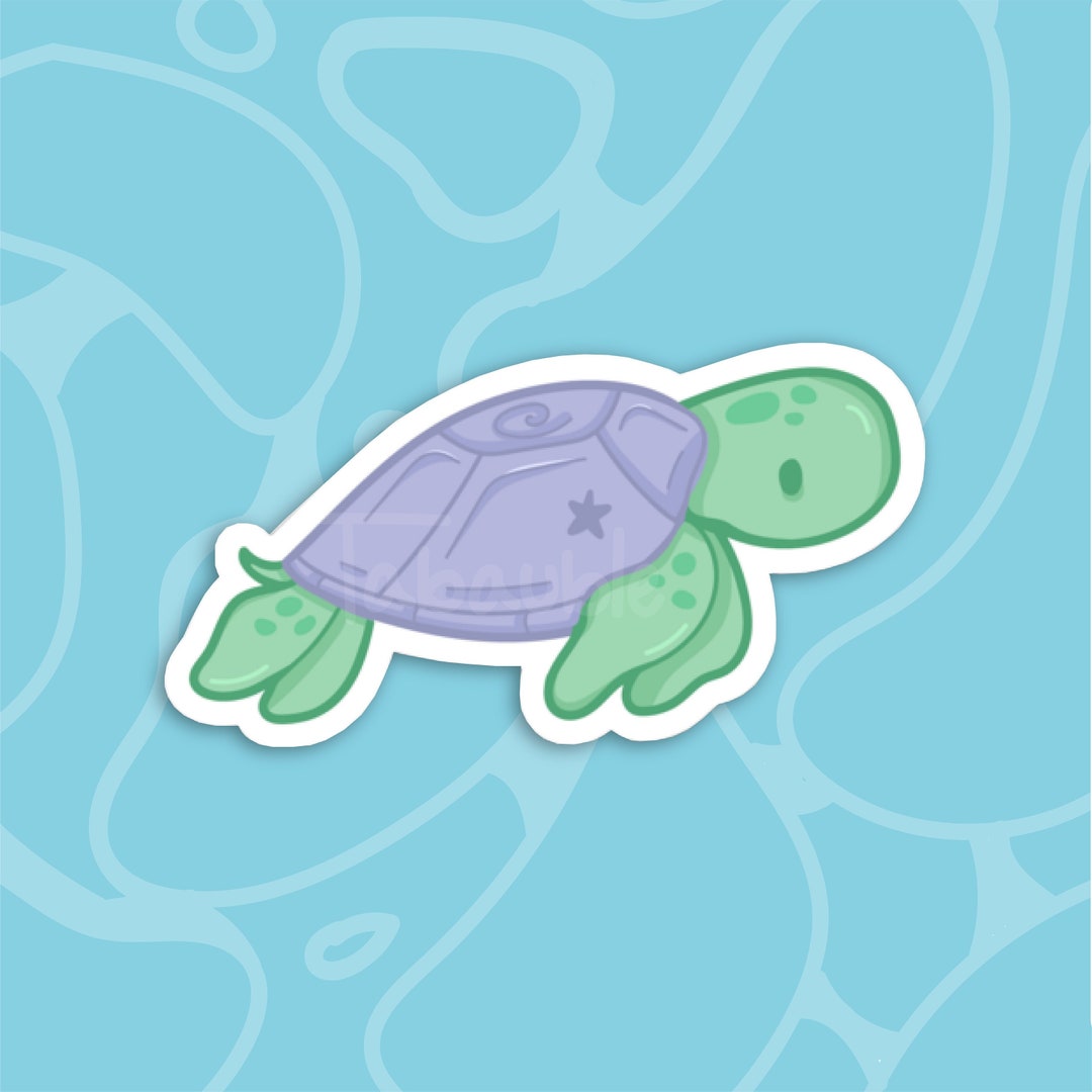 Sea Turtle Weatherproof 3" Vinyl Sticker - Bumper Sticker Laptop Decal ...