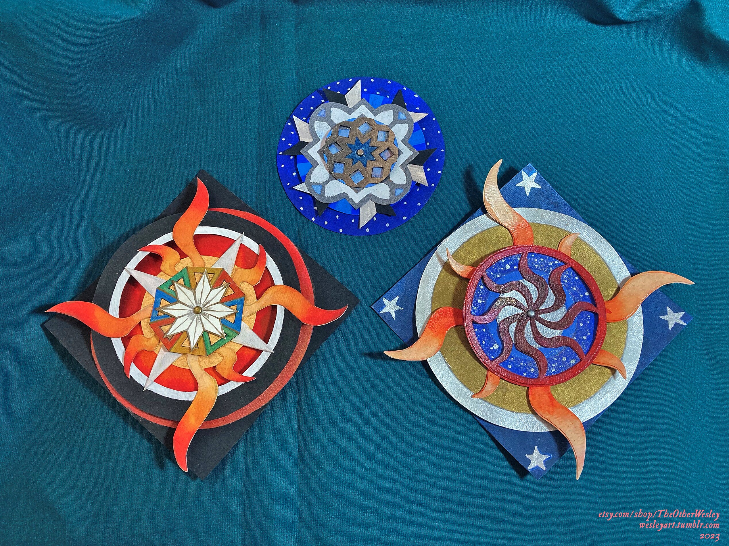 Tolkien-inspired Paper Art Spinner - Heraldic Device of Fëanor - Etsy