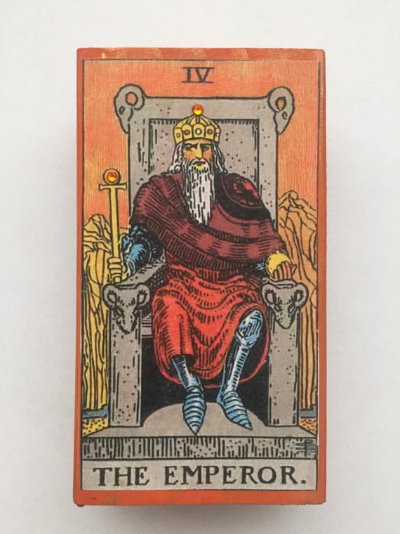 Rider Waite Tarot The Emperor Altered Matchbox