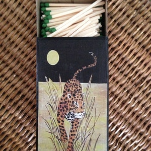 Moonlight Leopard Altered Matchbox - Etsy