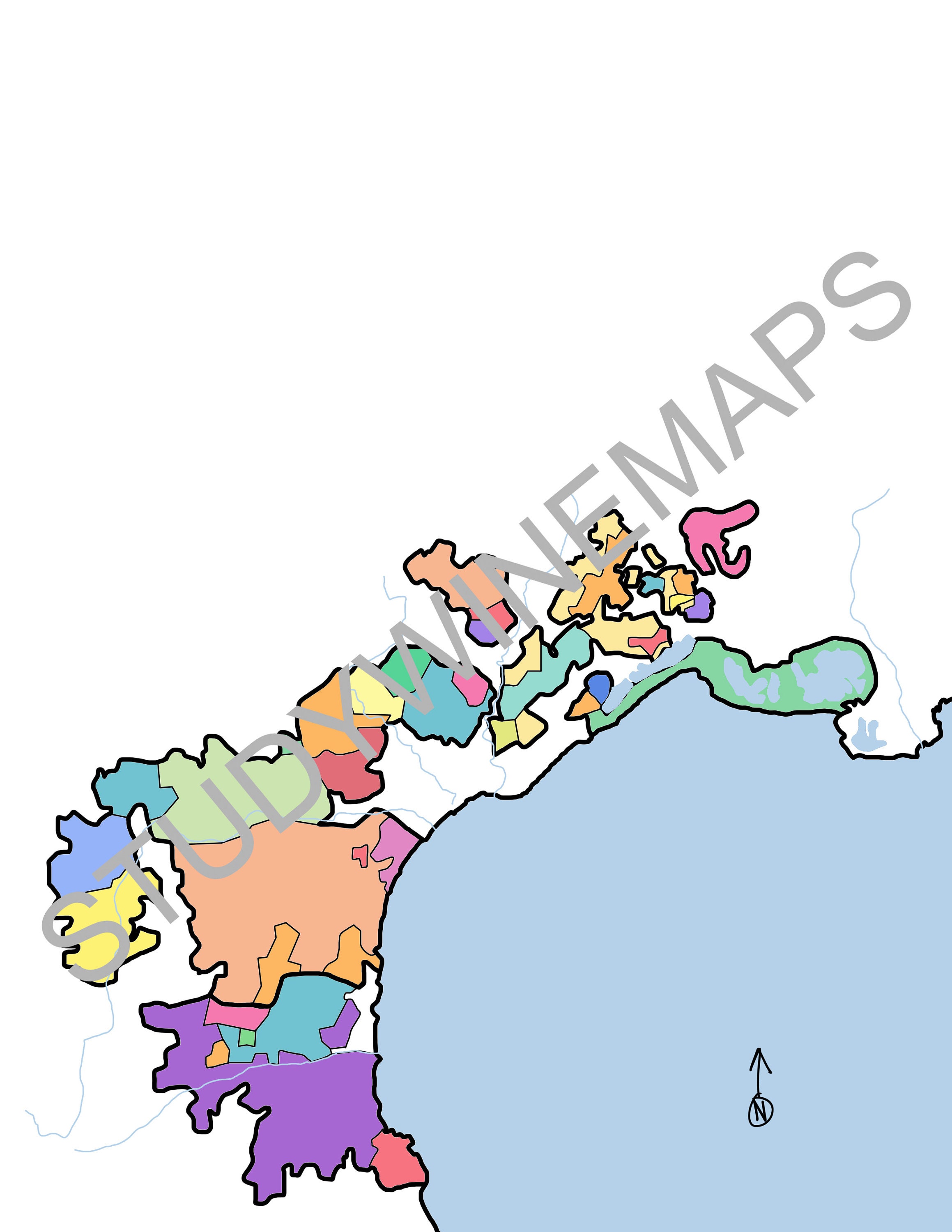 Languedoc-roussillon Wine Map - Etsy