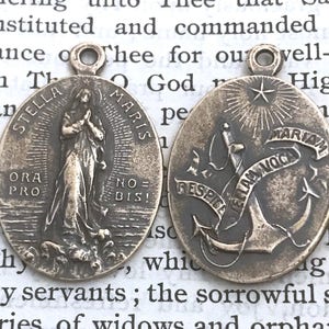 Stella Maris Medal - Star of the Sea Medal - Bronze - 23mm - Virgin ...