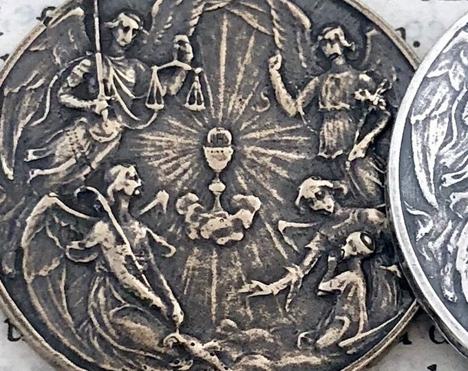 Archangels and Guardian Angel Medal - Bronze or Sterling Silver - St ...