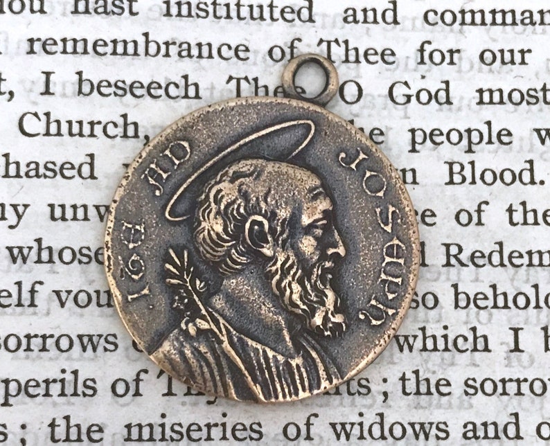 St. Joseph Medal Ite Ad Joseph Bronze or Sterling | Etsy