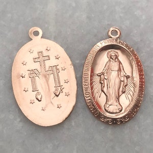 Extra Large Miraculous Medal - Mary Medal - Gold Filled, Rose Gold ...