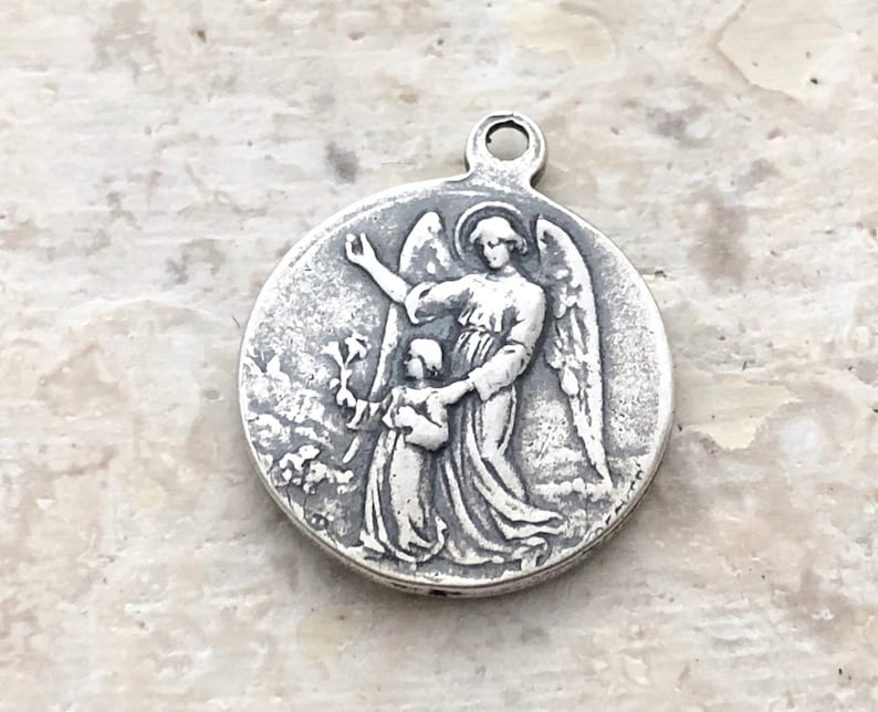 Small St. Raphael Medal Archangel Guardian Angel Medal | Etsy