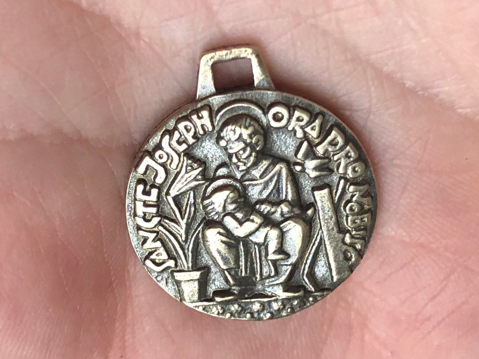St. Joseph Medal Sterling Silver or Bronze Vintage | Etsy