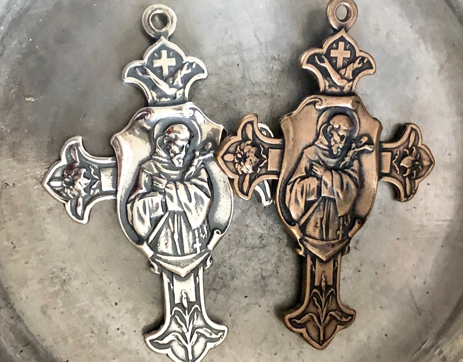 St Francis Embracing His Cross - St Francis Cross - 2" - Franciscan ...