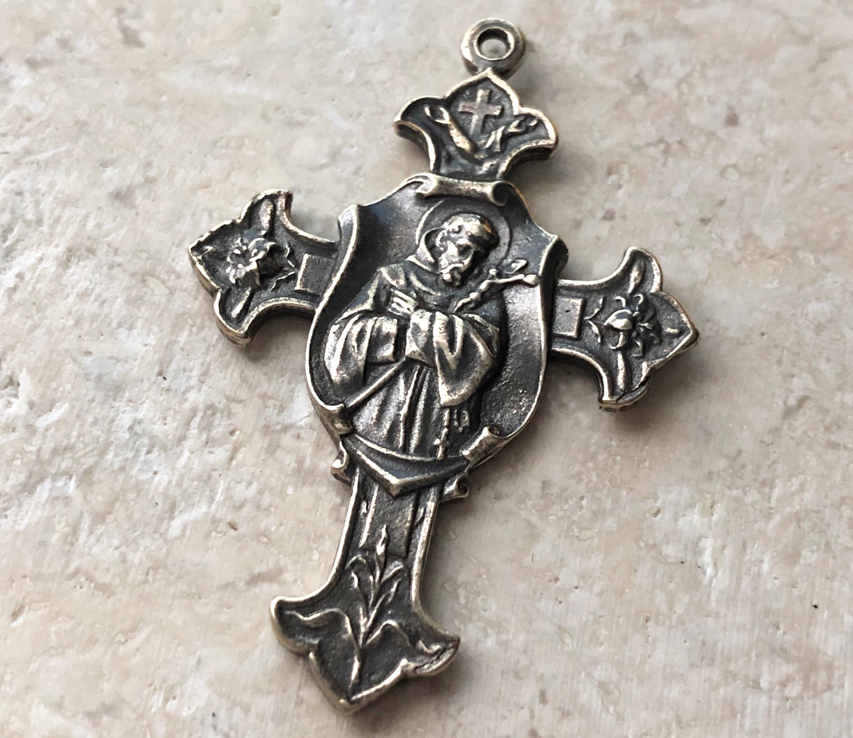 St Francis Embracing His Cross - St Francis Cross - 2" - Franciscan ...
