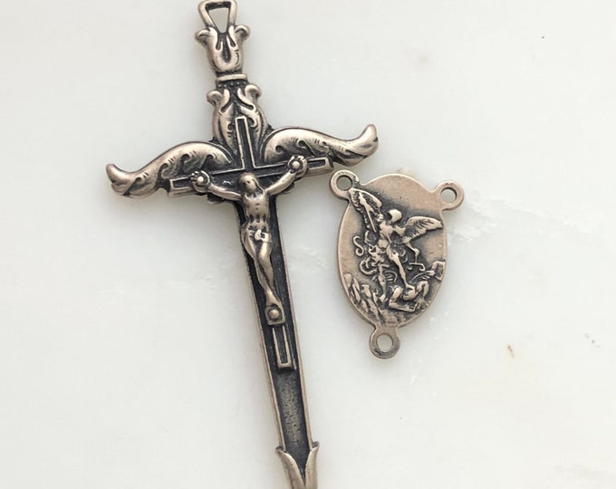 Rosary Set - St. Michael Rosary - St Michael's Sword - Bronze or ...