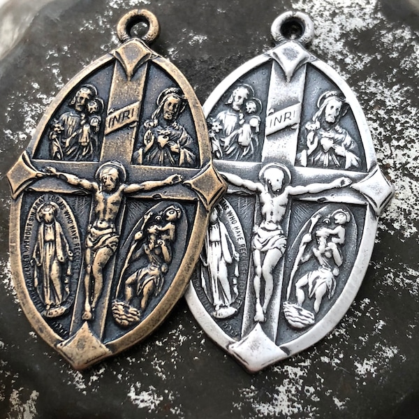 Crucifix Medal - Etsy