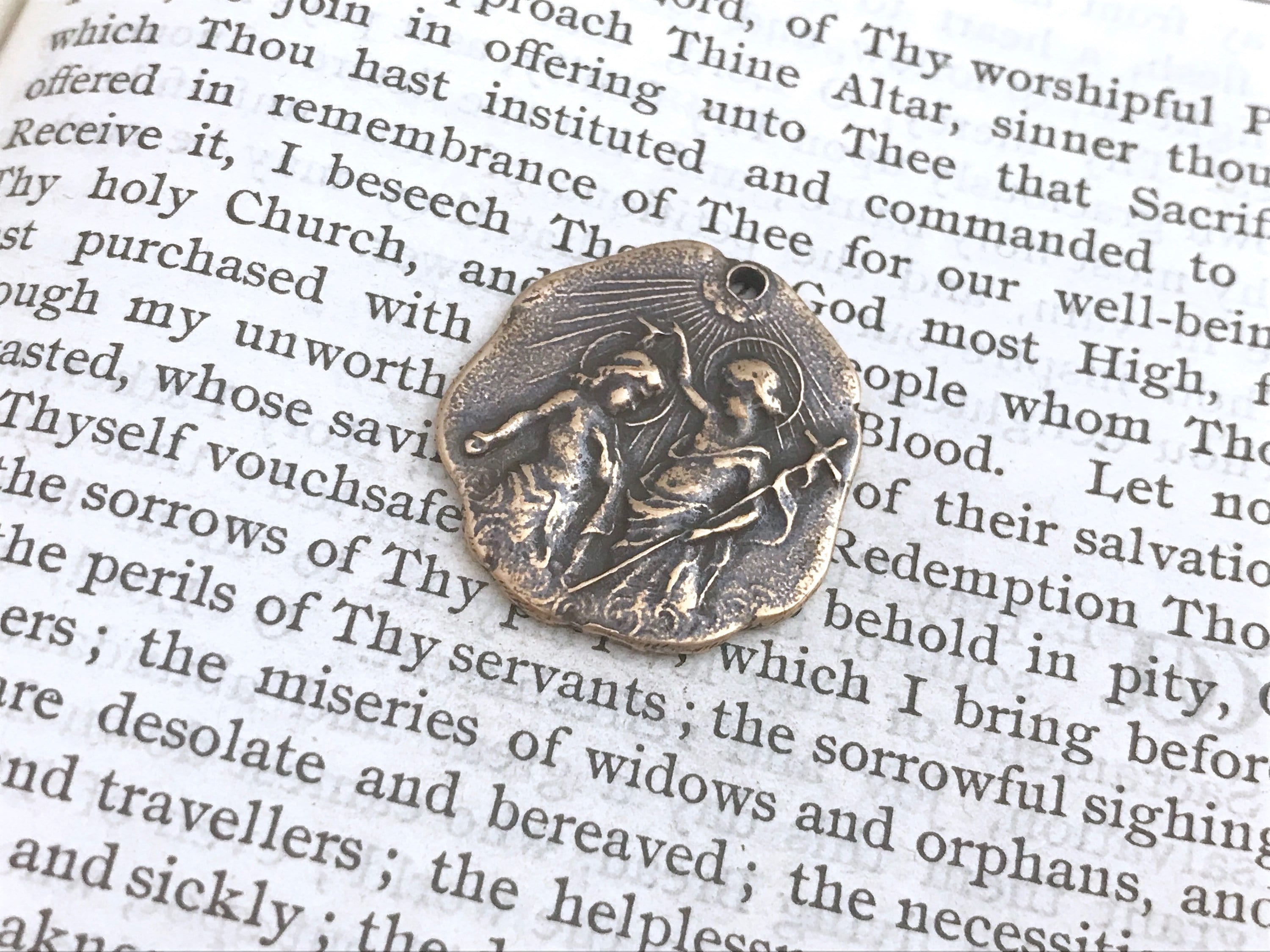 St. John the Baptist - Baptism of Jesus - MEDAL - Bronze or Sterling ...