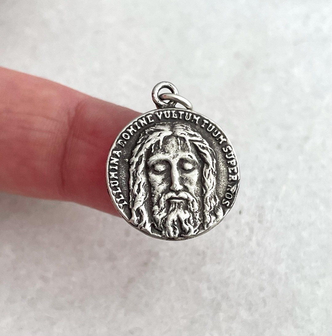 Holy Face of Jesus Medal - Bronze or Sterling Silver - Holy Face Medal ...