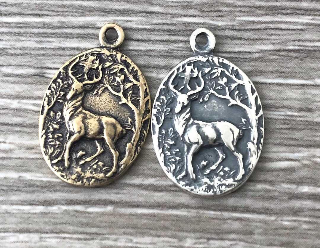 St. Hubert Religious Medal - Bronze or Stelring Silver - Reproduction ...