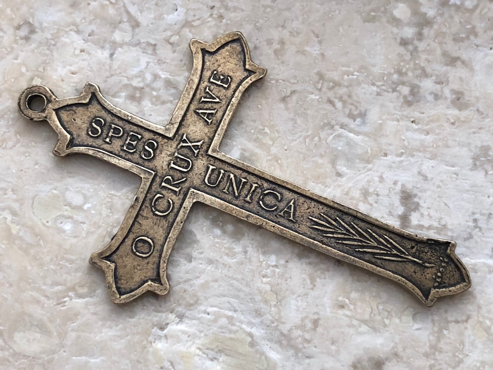 Crucifix - O Crux Ave Spes Unica - Bronze or Sterling Silver - Bronze ...