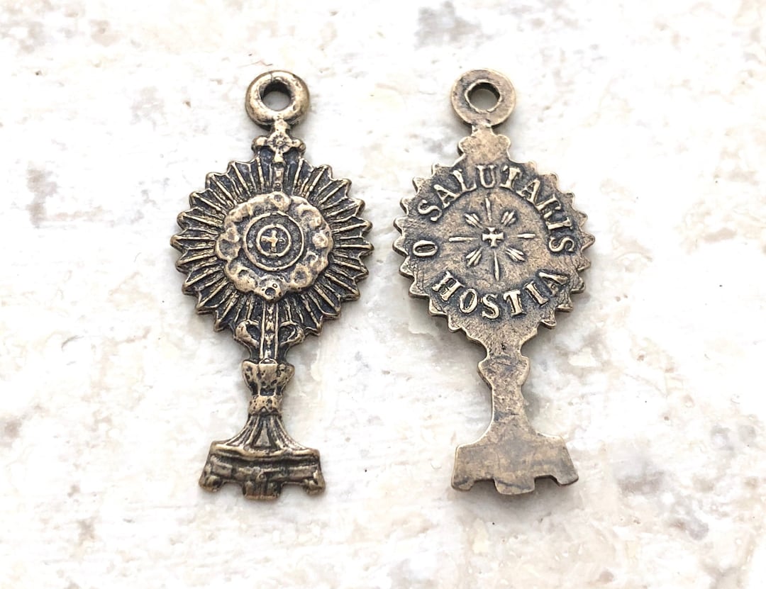 Monstrance - Eucharist - Salutaris Hostia - Bronze or Silver Medal ...