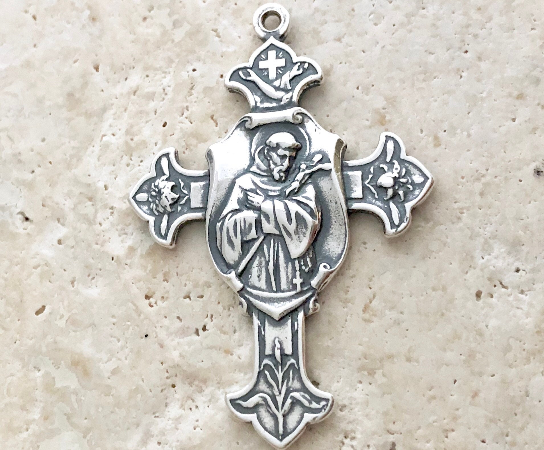 St Francis Embracing His Cross - St Francis Cross - 2" - Franciscan ...