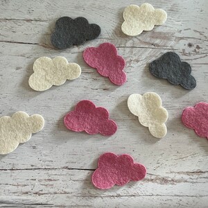 Felt Clouds Die-cut Pack, Felt Shape Mix, Wool Craft Embellishments - Etsy