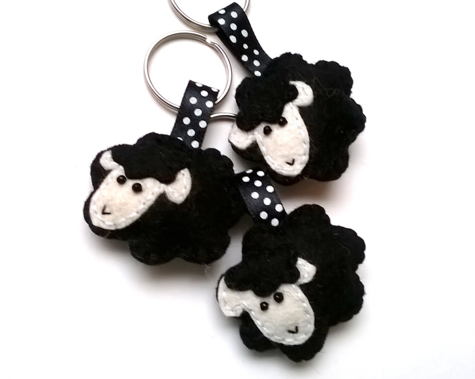 Felt Sheep Keychain Black Sheep Lamb Felt Accessories - Etsy