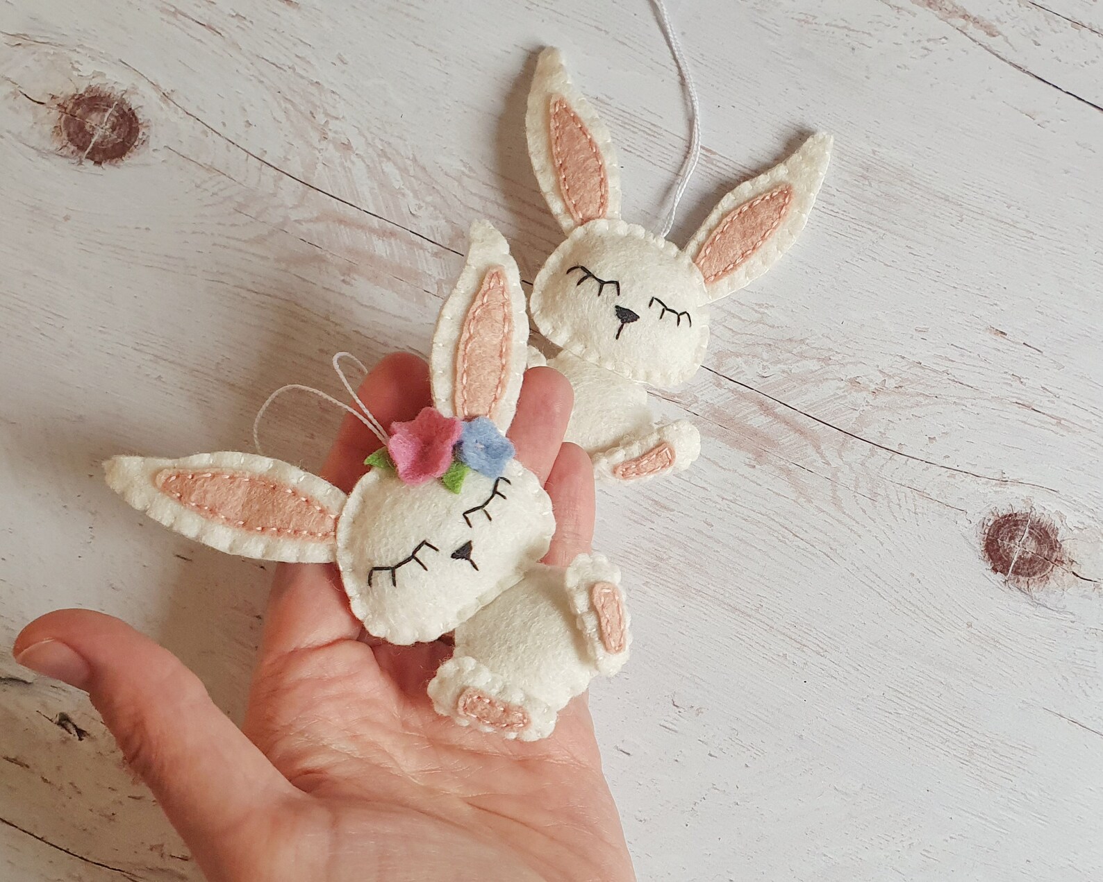 Felt Easter Ornament Set Felt Easter Eggs Pack of 3 Felt - Etsy