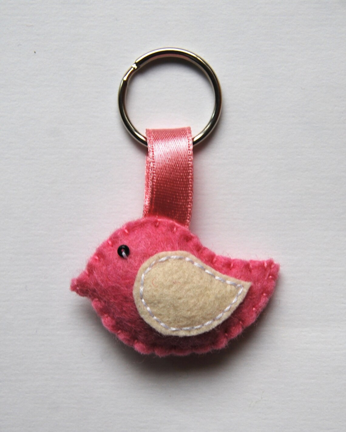 Felt Bird Keychain Handmande Felt Animals Key Holder - Etsy