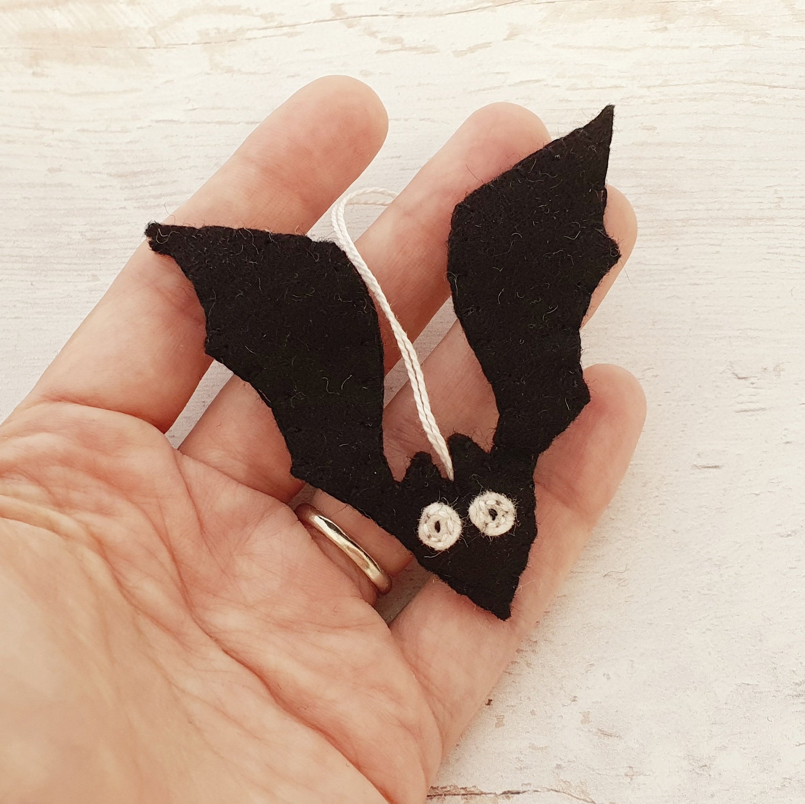 Mini BAT Ornament SET OF 5 - Halloween Decor - Handmande Felt Ornaments ...