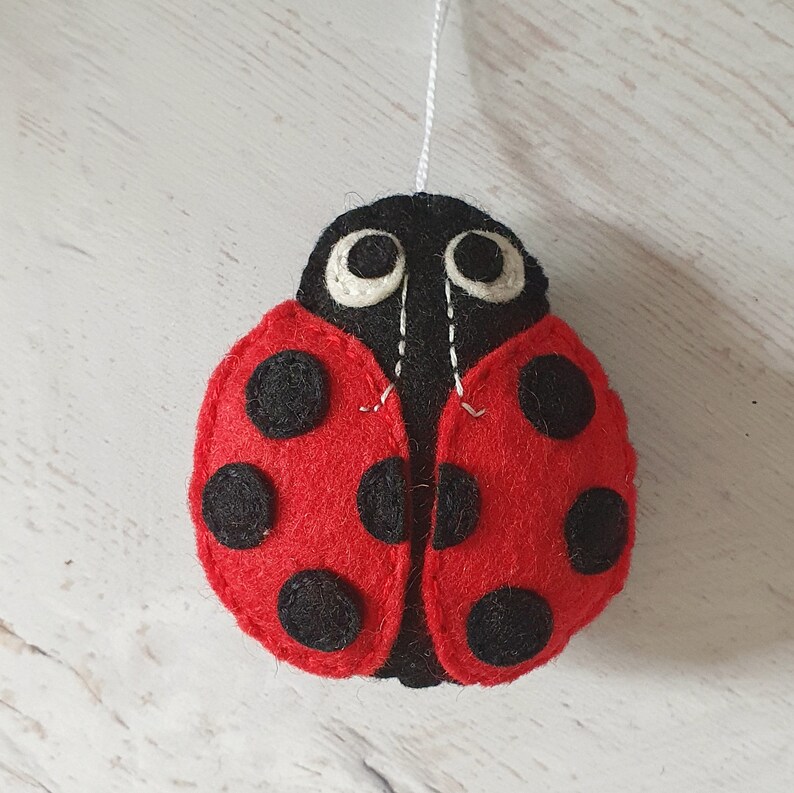 Ladybird Hanging Ornament, Felt Ladybug Decoration, Home Decor, Hanging ...
