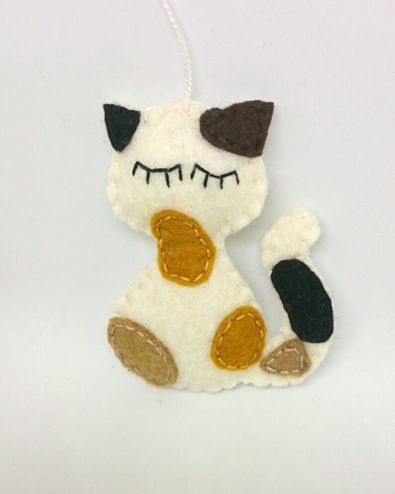 Felt Calico Cat Ornament Felt Cat Ornament Felt Kitty Decor | Etsy