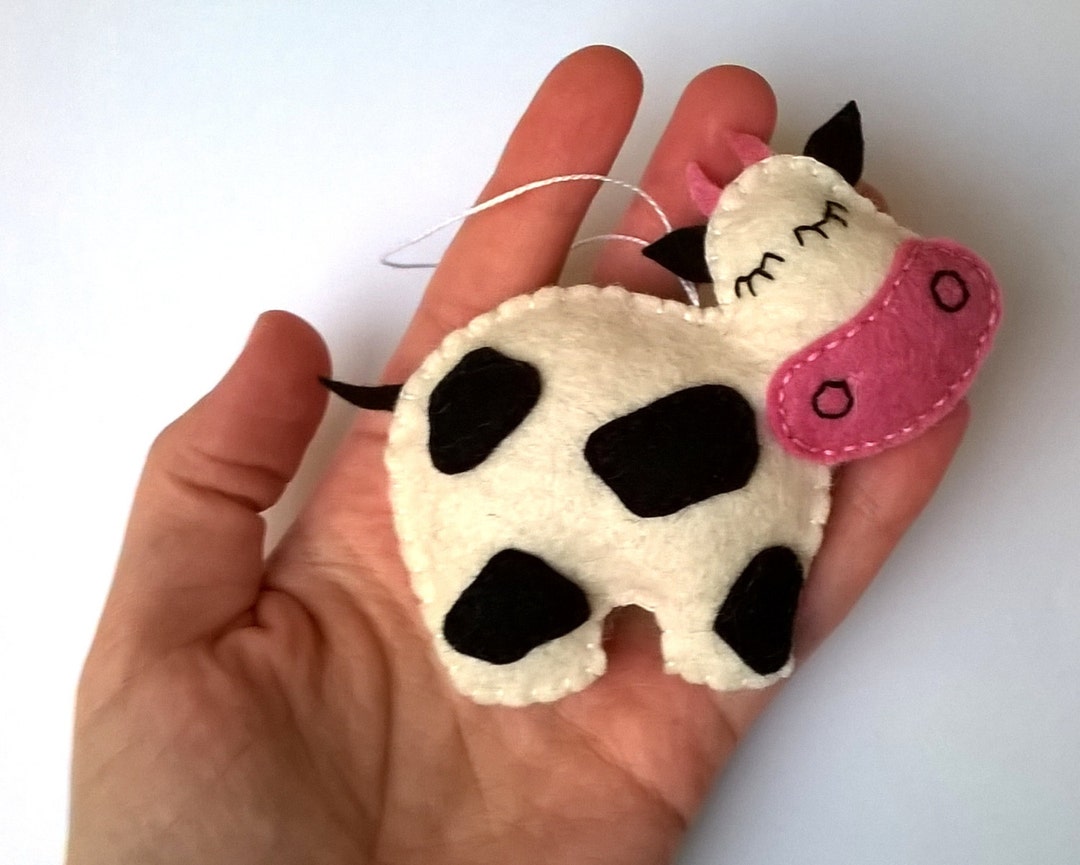 Felt Cow Ornament, Farm Animals, Wool Felt Cows - Etsy