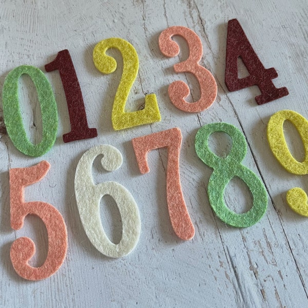 Felt Numbers - Etsy
