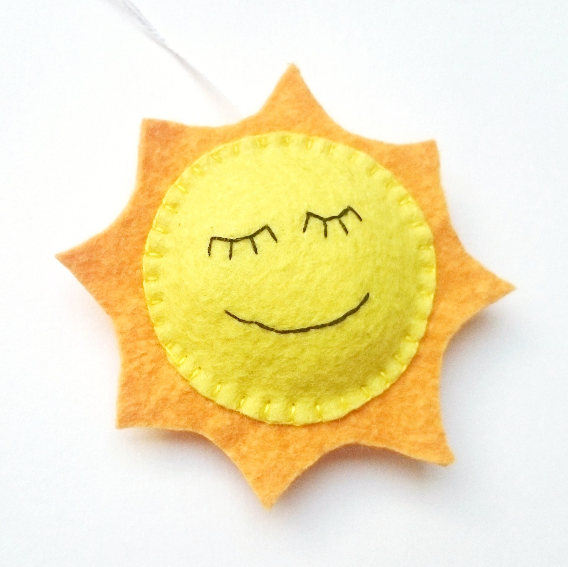 Felt Sun Ornament: Smiling Weather Decor, Baby Room Accessory - Etsy