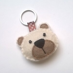 Felt Bear Keychain - Key Holder - Felt Animals - Etsy