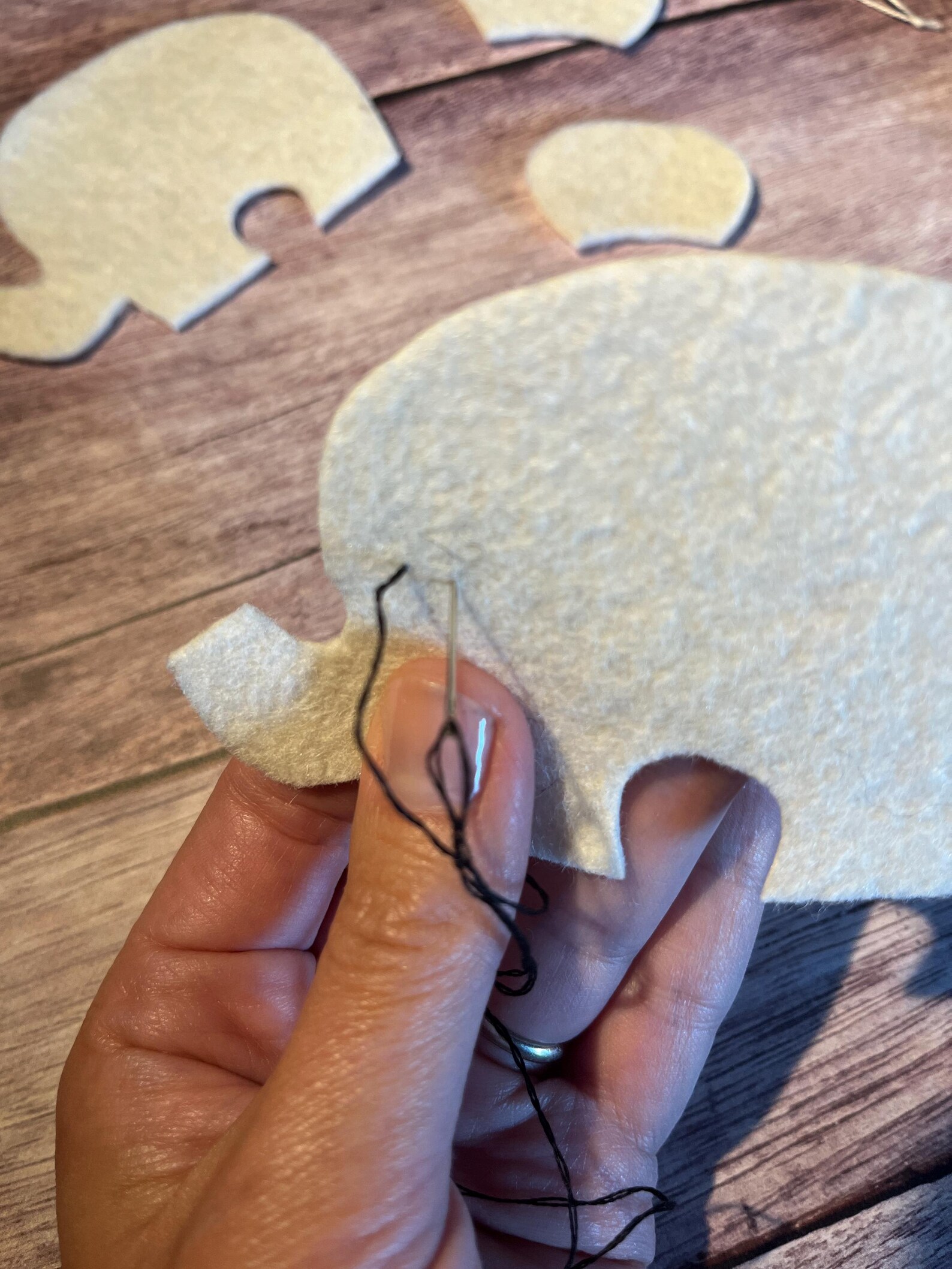 Felt Elephant Ornament Template, Digital Download, PDF Pattern, Sewing ...