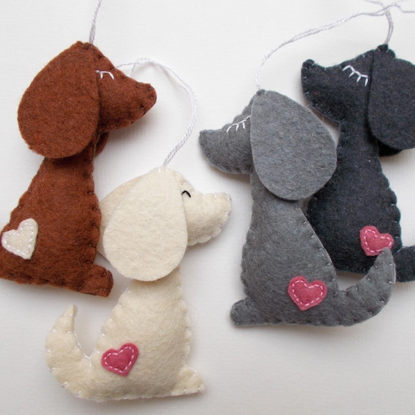Felt Dog Ornament - Etsy