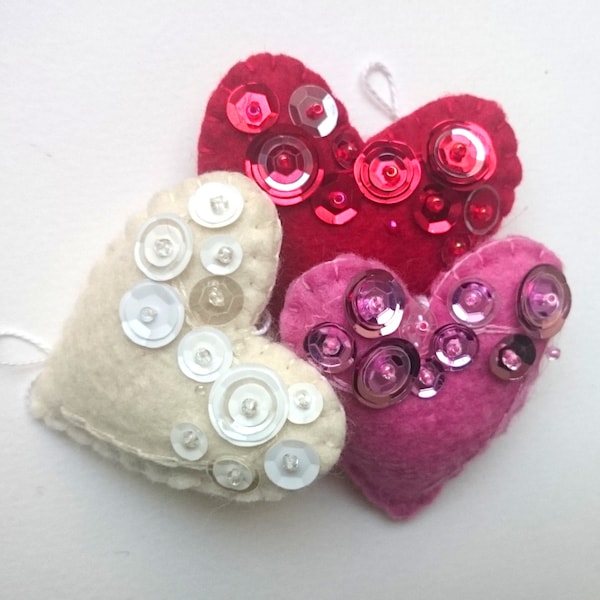 Felt Heart Ornament - Etsy