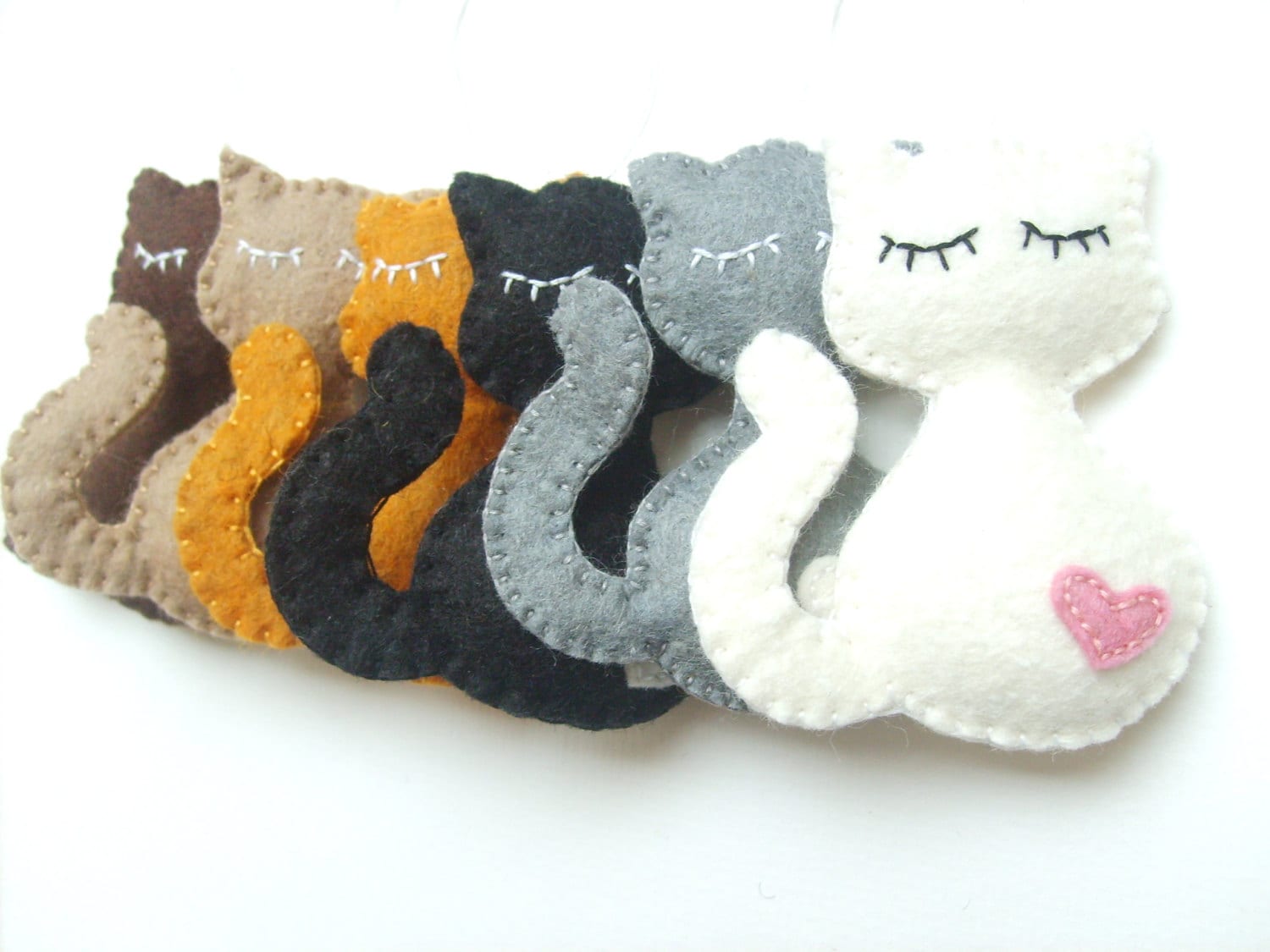 Felt Cat Keychain Black Cat Felt Accessories Baby Shower - Etsy Canada