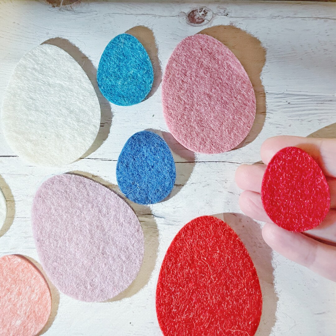 Easter Egg Die Cuts, Wool Blend Felt Shape Pack, Wool Craft ...