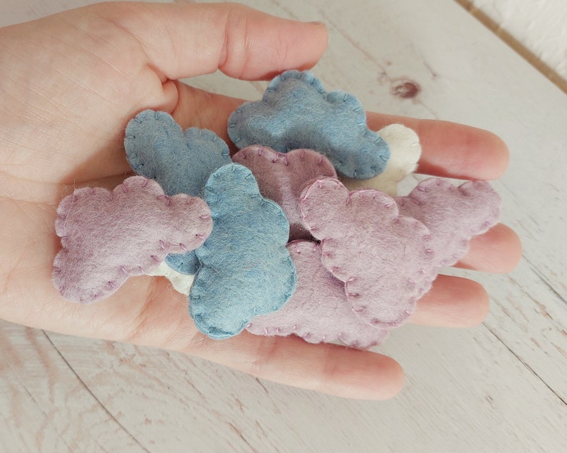 Tiny Felt Clouds Weather Party Supplies Mini Cloud Confetti - Etsy
