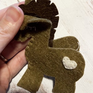 Felt Pony Ornament Template, Digital Download, PDF Pattern, Sewing ...
