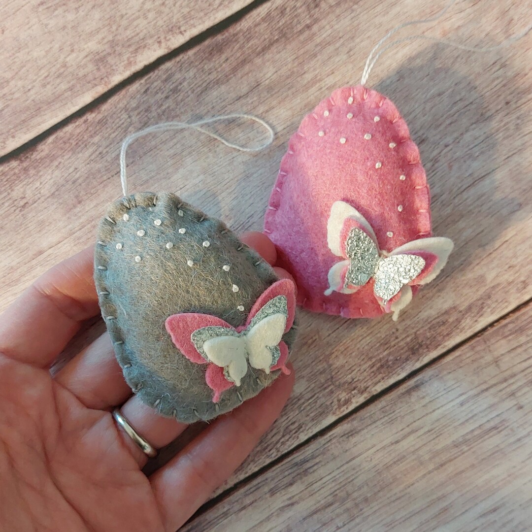 Easter Egg Ornament With Butterflies, Spring Tree Decoration, Easter ...